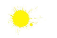 Yellow Paint Splodge Royalty Free Stock Photo - Image: 2767595