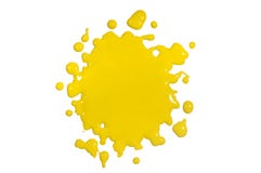 Yellow paint splodge stock illustration. Illustration of liquid - 2767595