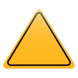 Blank Yellow Road Sign Isolated On White Stock Vector - Illustration of ...