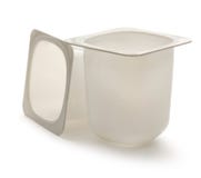 Empty Plastic Yogurt Pots Stock Photo - Image: 74086965