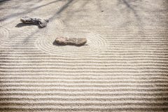 Zen Garden Raked Sand And Stone Pattern Stock Photo - Image of calmness ...