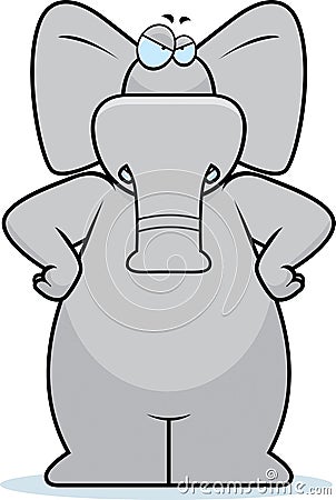 Éléphant fâché