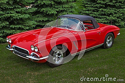 Classical Chevrolet Corvette Stock Image - Image of convertible, speed ...