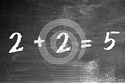 2 Plus 2 Equals 5 Stock Photos - Image: 9364763