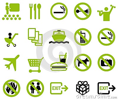 20 Pictograms - Green Stock Photography | CartoonDealer.com #28915118
