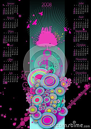 2008 Calendar Stock Image | CartoonDealer.com #4919737