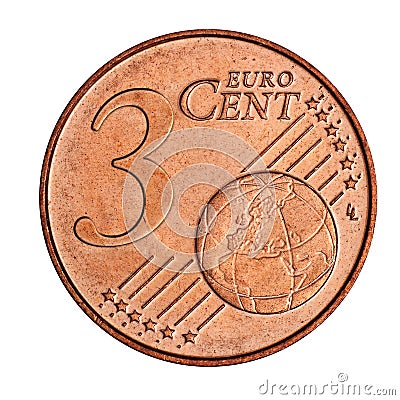 3 Euro Cent Coin Stock Photos - Image: 16490613
