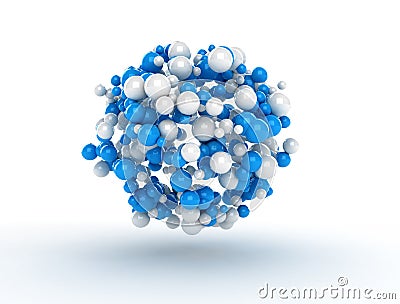 3d Abstract Spheres Molecules Stock Photo - Image: 24596340