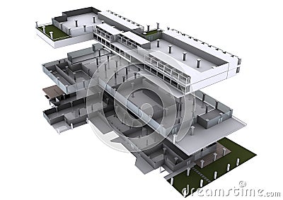 3d Architecture Exploded. Royalty-Free Stock Photography ...