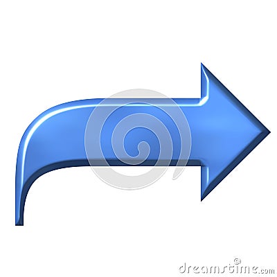 3D Azure Arrow stock illustration. Illustration of funky - 3300935