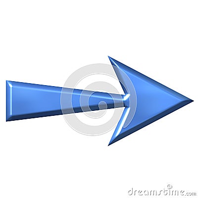 3D Azure Arrow stock illustration. Illustration of funky - 3300935