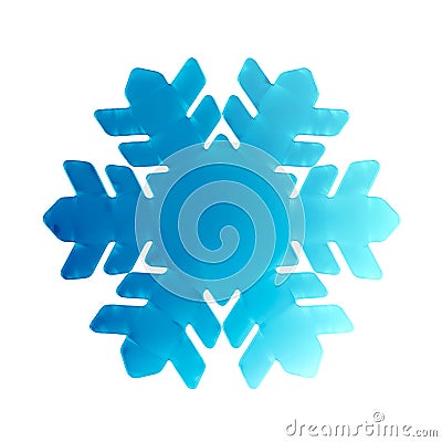 3D Blue Snowflake Royalty Free Stock Photography - Image: 11052217