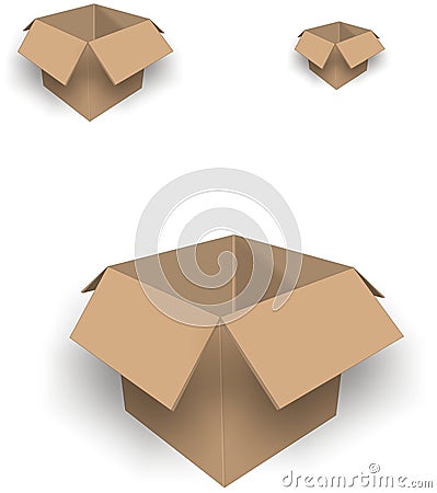3D Box Sizes Cartoon Vector | CartoonDealer.com #8425675