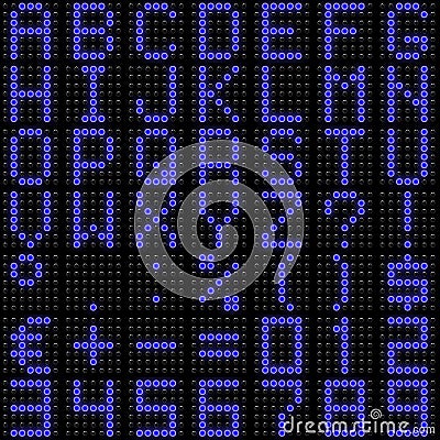 3D Dot-matrix Font With Reflection Stock Image - Image: 19736601