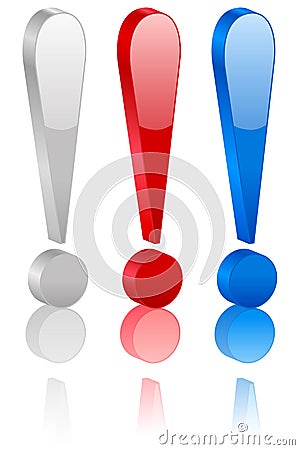 3D Exclamation Mark Symbol Stock Photos - Image: 6873423