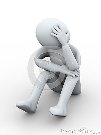 3d Furstrated And Sad Man Stock Image - Image: 27216861
