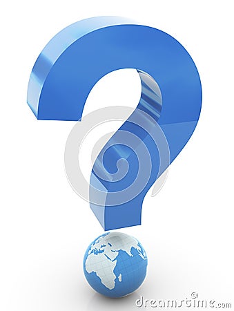 3d Global Question Mark Royalty Free Stock Photos - Image: 20499348