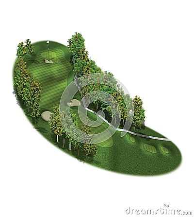 3D Golf Course Hole Layouts Royalty-Free Stock Photography ...