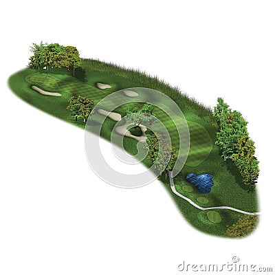 3D Golf Course Hole Layouts Royalty-Free Stock Photography ...
