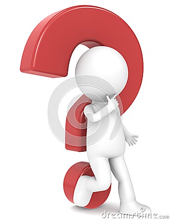 3d Human Character With A Red Question Mark Royalty-Free Stock Photo ...
