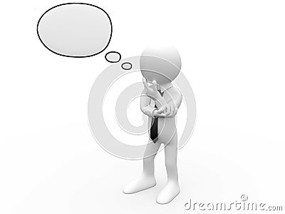 3D Human Thinking Stock Photography - Image: 16682232