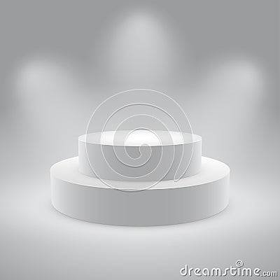 3d Isolated Empty White Podium Royalty Free Stock Photos - Image: 19756738