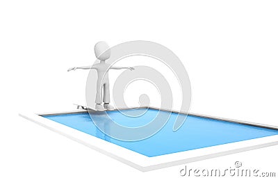 3d Man, Jumping In A Swiming Pool Stock Photography | CartoonDealer.com ...