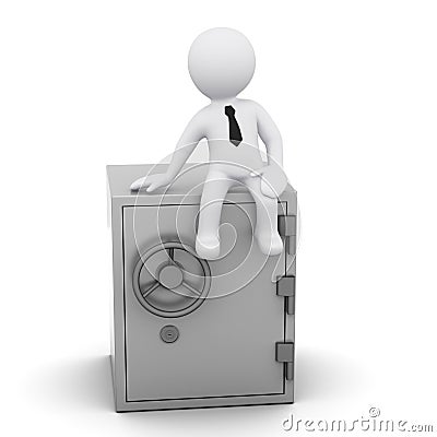 Two man with lock stock illustration. Illustration of reflection - 7563530