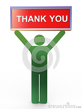 3d Man Thank You Royalty Free Stock Images - Image: 21580759