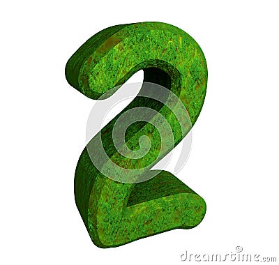 3d Number 2 Green Stock Photo - Image: 6912380