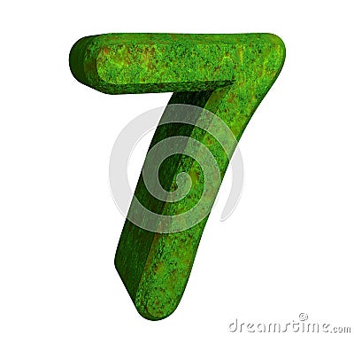 3d Number 7 Green Stock Images - Image: 6912274