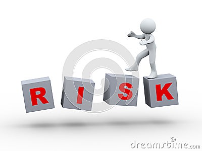 3d man risk jump stock illustration. Illustration of burden - 25559584