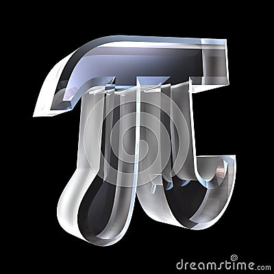3D Pi Symbol In Glass Stock Photo - Image: 5476050