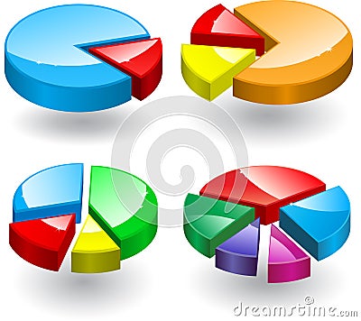 3d Round Diagrams Cartoon Vector | CartoonDealer.com #15130935