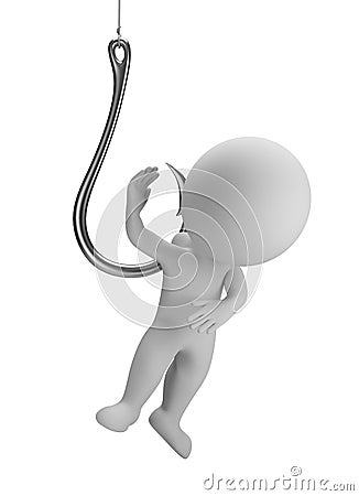 3d Small People On The Hook Royalty-Free Stock Photo | CartoonDealer ...
