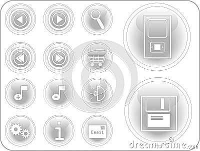 3D Vector Buttons stock vector. Illustration of accounts - 1236037