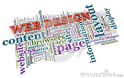 Web design word cloud stock illustration. Illustration of concept - 15920789
