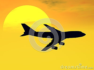 747 Sunset Royalty-Free Stock Image | CartoonDealer.com #2870818