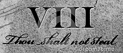 8th Commandment Stock Photos - Image: 13562983