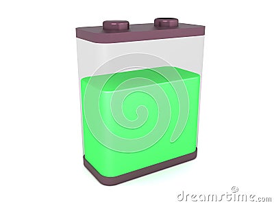 9 (Nine) Volts Transparent Battery Cell Charge Royalty-Free ...
