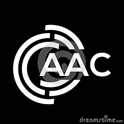 AAC Letter Logo Design On Black Background. AAC Creative Initials ...