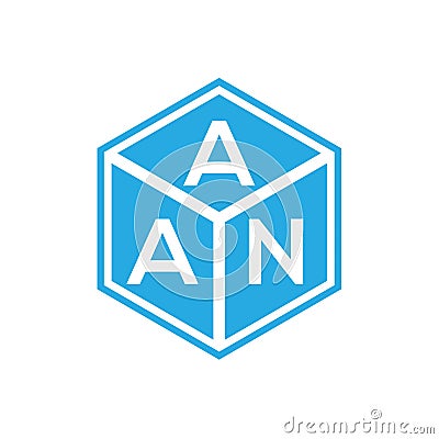 AAN Letter Logo Design On Black Background. AAN Creative Initials ...