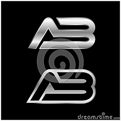 AB Letter Type Logo Design. AB Logo Vector Template Royalty-Free Stock ...