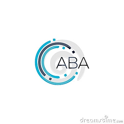 ABA Letter Logo Design On WHITE Background. ABA Creative Initials ...