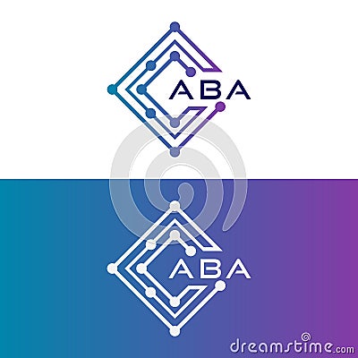 ABA Tech Initial Logo Design Icon For Technology, Digital, Tech Business, ABA Tech Logo, ABA ...