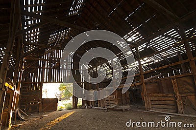 Abandoned Barn Inside Royalty Free Stock Image - Image: 25895636