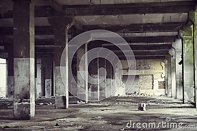 Abandoned Industrial Building Interior Royalty Free Stock Photography ...