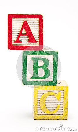 ABC Blocks Stacked Royalty Free Stock Photo - Image: 19781635