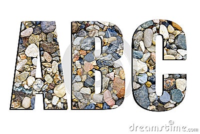 ABC Letters. Stone Design Alphabet, Collection Of Letters Isolated On ...