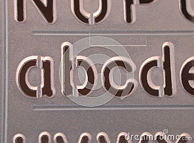 Abcd Stencil Stock Image - Image: 4001